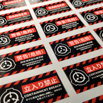 SCP Label Stickers - SCP Foundation Shop
