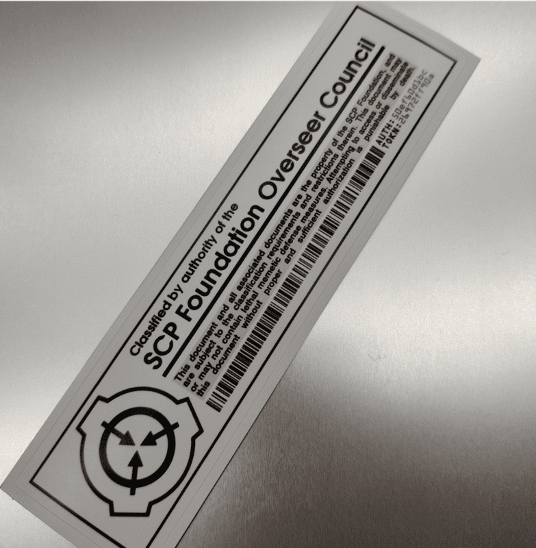 SCP The O5 Council Label Stickers (6 pieces) - SCP Foundation Shop